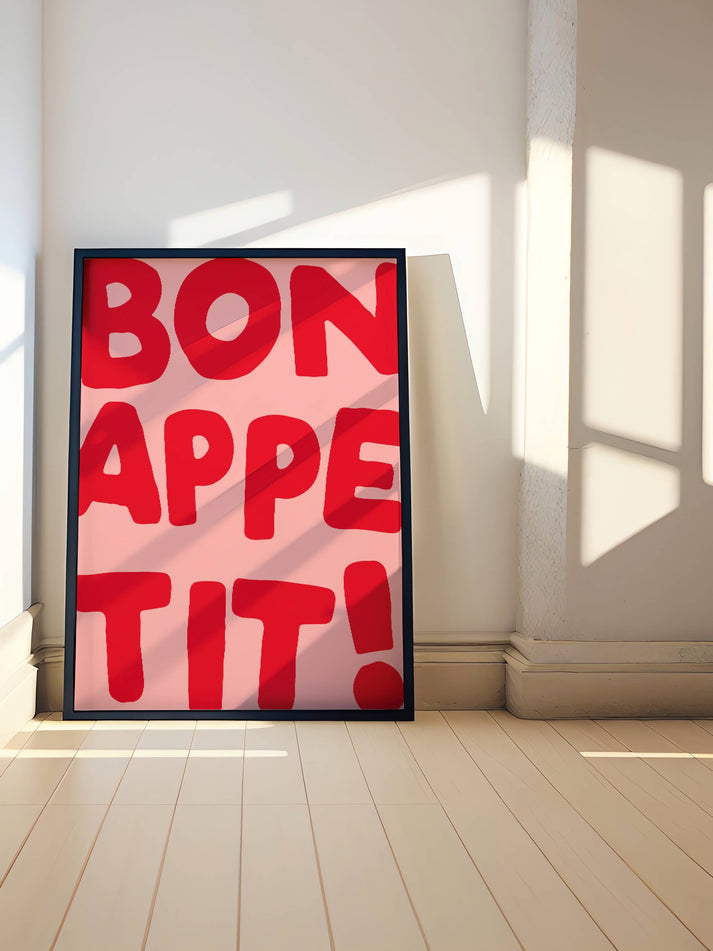 Bon Appetit! | Red and Pink | Art Print – Wisdom and Wonder Designs