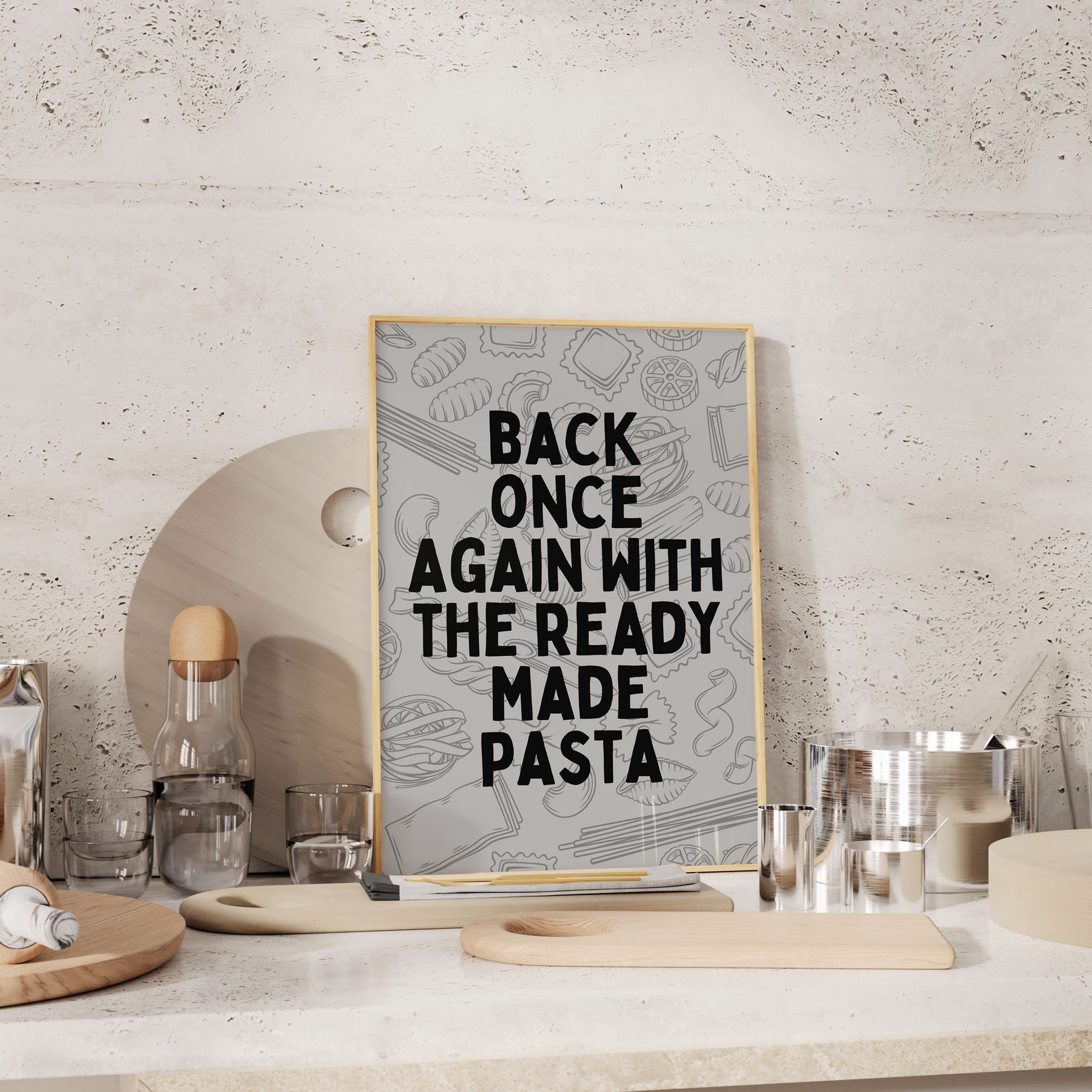 Back Once Again With The Ready Made Pasta | Art Print – Wisdom and ...