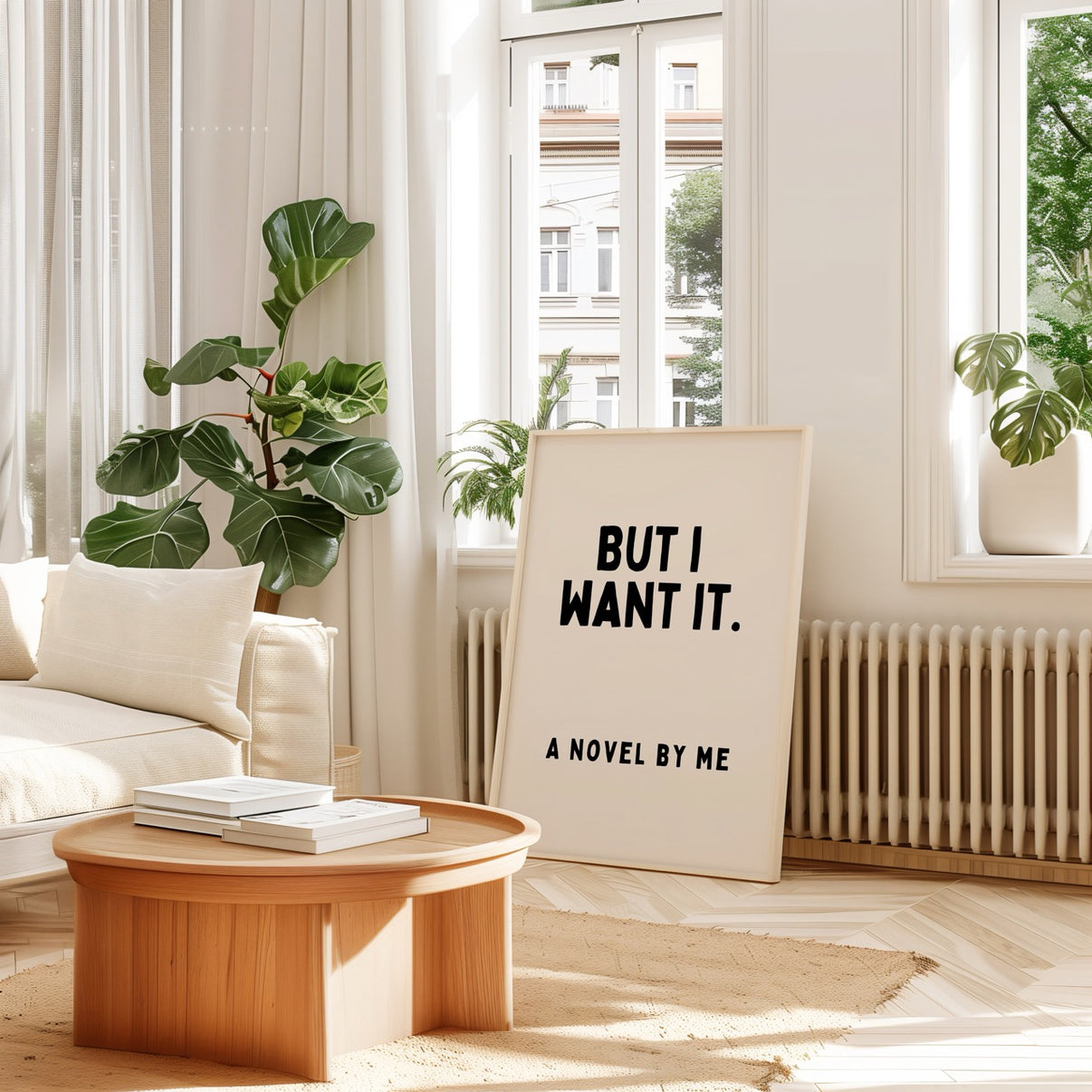 But I Want It. A Novel By Me | Black and Cream | Art Print – Wisdom and ...