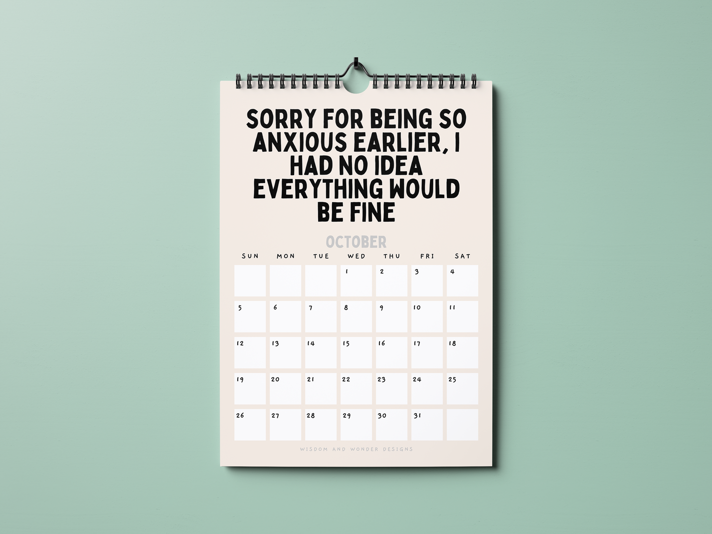 2025 Non Sweary Calendar | Another Year Of Living The Dream | Wall Cal ...