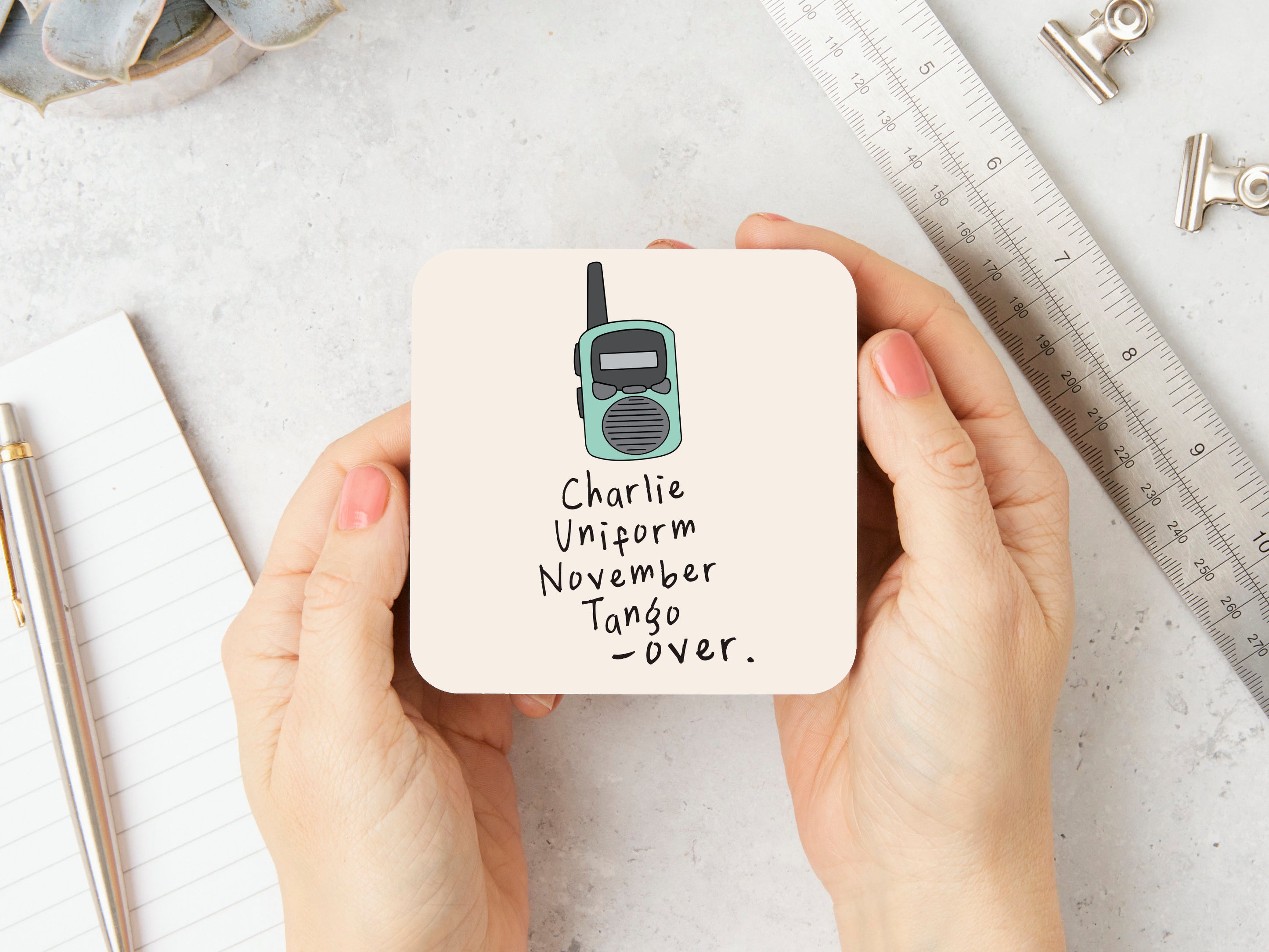 Charlie Uniform November Tango - Over | Seafoam and Cream | Walkie Tal ...