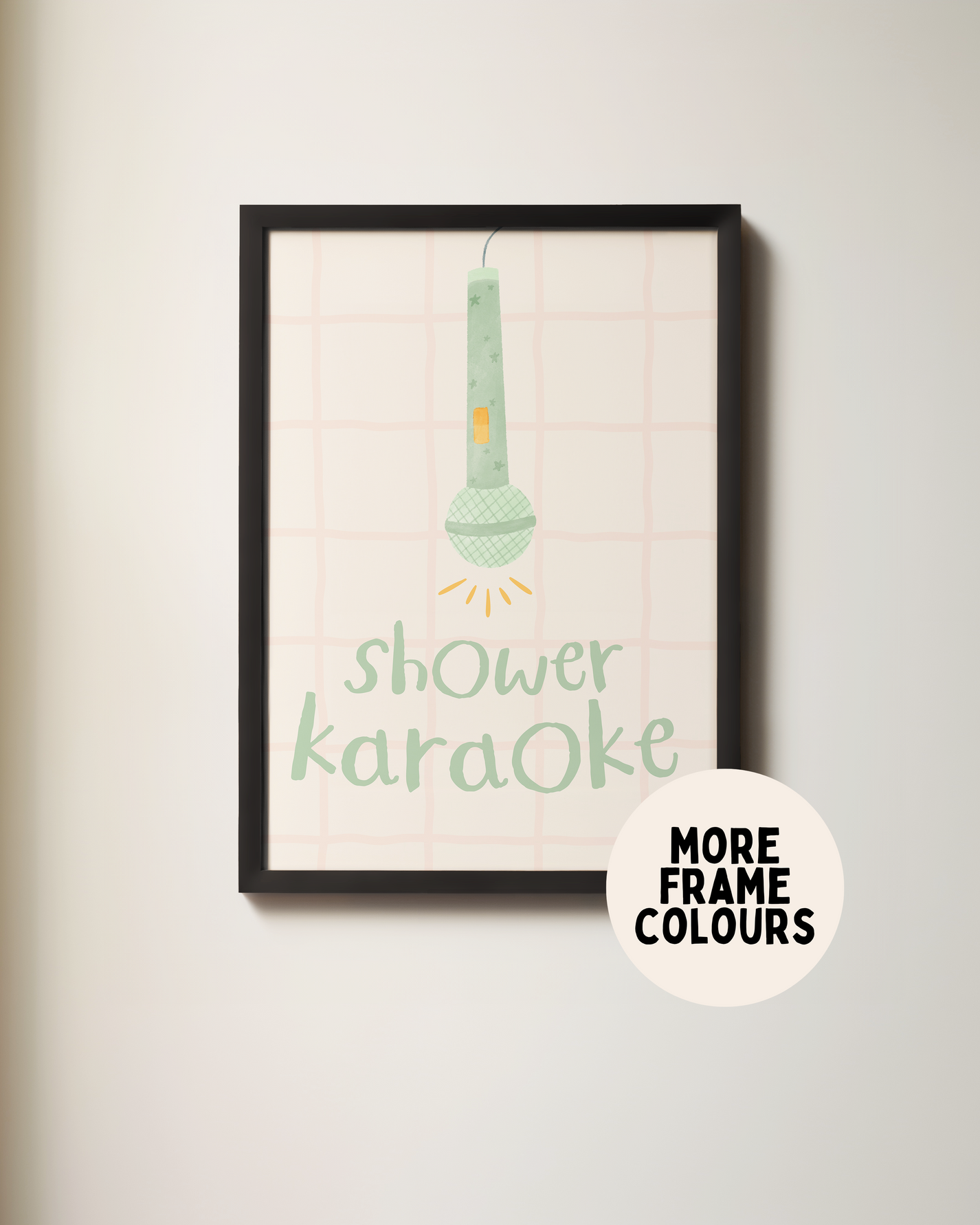 Framed | Shower Karaoke | Pink and Mint | Art Print – Wisdom and Wonder ...